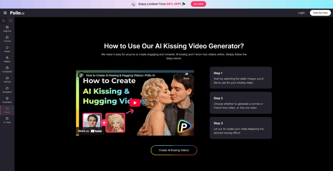 AI Kiss Video Generator: Turn Your Photos Into Romantic Kissing Videos ...